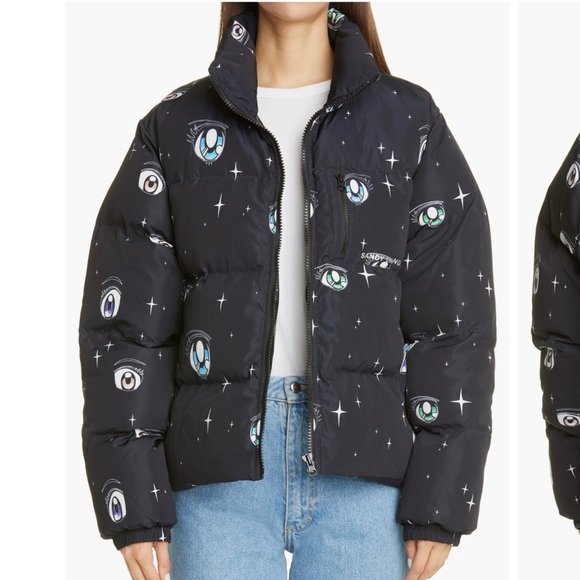 Sandy Liang | Jackets & Coats | Sandy Liang Luna Eye Print Puffer ...